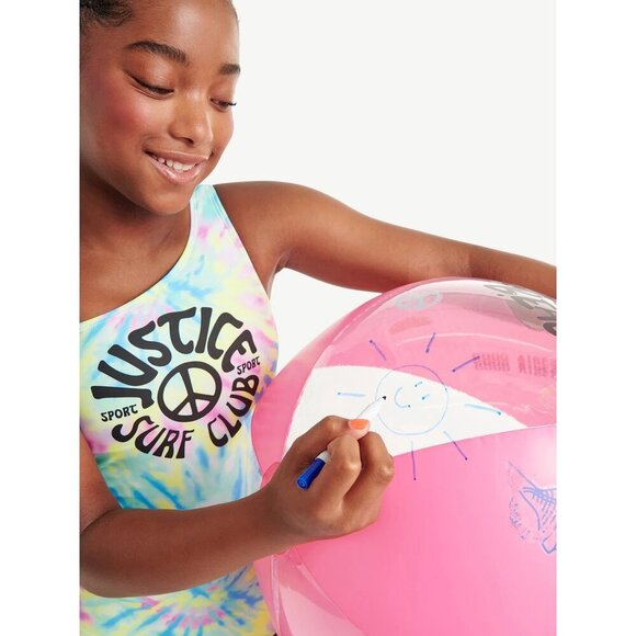 Justice | Other | Nwt Diy Justice 8 Inflatable Beach Ball With Markers ...